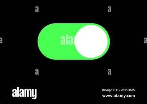 Switch On And Off Button On Phone And Tablets Screens Toggle Button On Black Background Loop