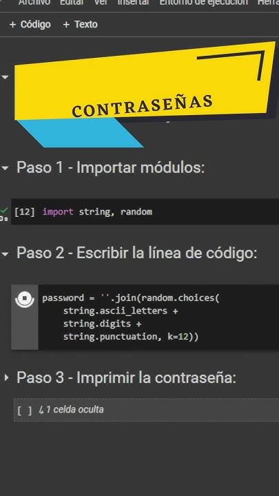 ¿cómo Crear Un Generador De Contraseñas Robustas Con Solo 1 Línea De Código En Python Youtube