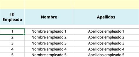 Plantilla Excel Base De Datos De Empleados Personio