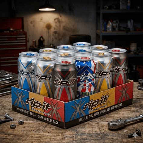 Rip It Energy Fuel Variety Pack Energy Drinks 16 Fl Oz Cans Pack Of
