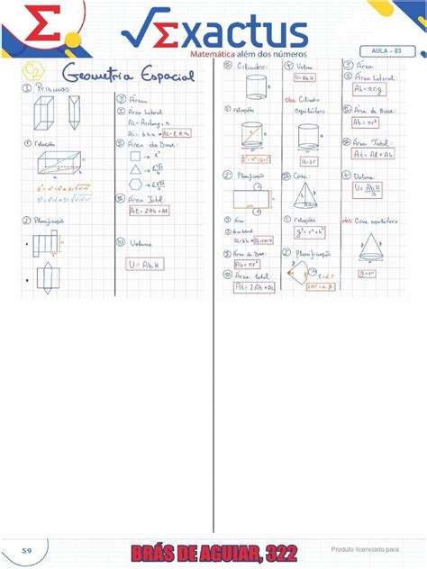 Resolução De Exercícios Sobre Figuras Geométricas Tridimensionais Pdf Triângulo Geometria