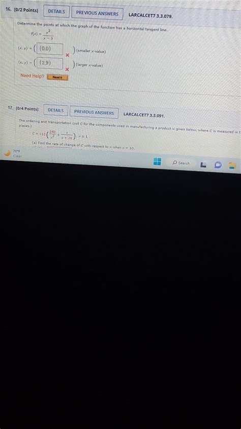 solved determine the points at which the graph of the