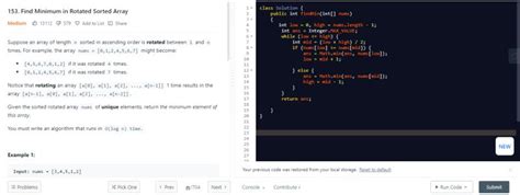 how to find the minimum element of a sorted array anubha chouhan