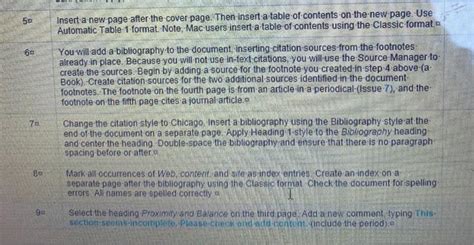 Solved 50 Insert A New Page After The Cover Page Then Chegg Com