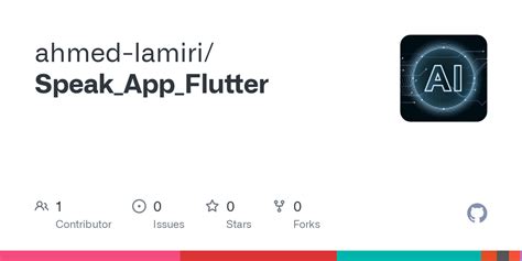 Github Ahmed Lamirispeakappflutter