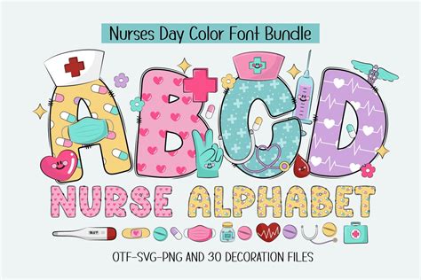 Font Nurse Alphabet Download And Install On The Web Site