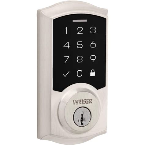 Weiser Smartcode Touchpad Satin Nickel Electronic Door Lock 10 Digit Touchpad With Motorized