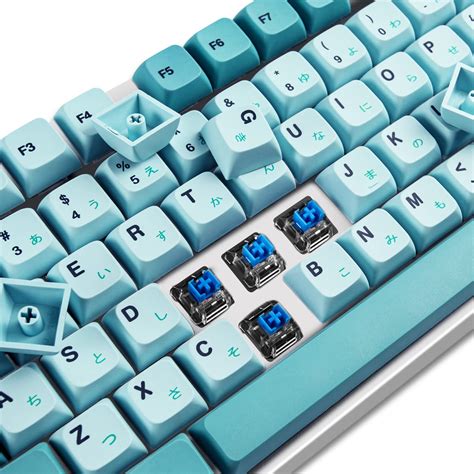 Buy Riikuntek Pbt Custom Keycaps 126 Key Set Xda Profile Dye Sub Keycaps Japanese Keycaps For