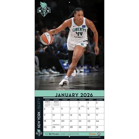 Wnba New York Liberty 2026 Wall Calendar