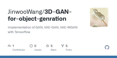 github jinwoowang 3d gan for object genration implementation of gan