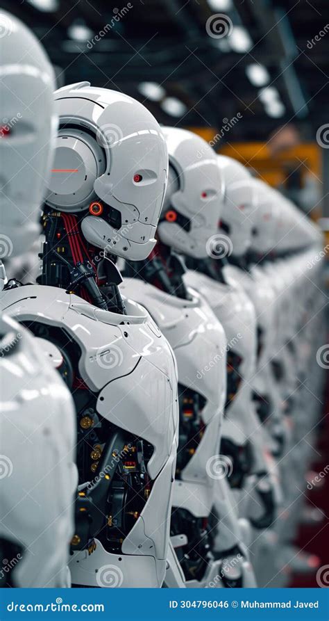 Robotic Workforce Assembly Line Producing Robots With Advanced