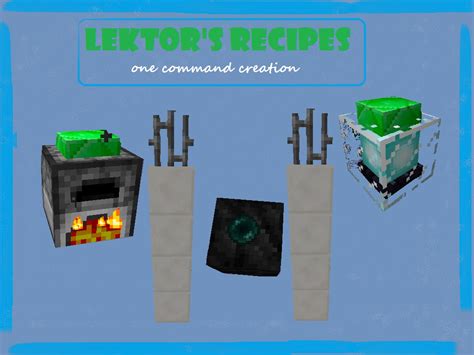 [one Command Creation] Lektors Recipes By Gerganagz More Things To Play With D Minecraft Map