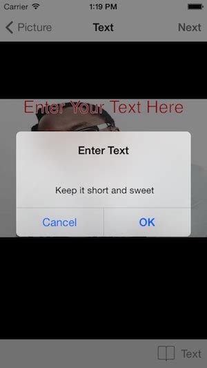 objective c entering text using pop up in ios 7 stack overflow