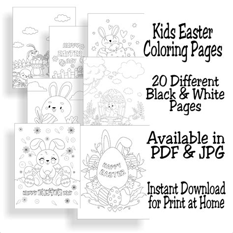Preschool Easter Coloring Pages Printable
