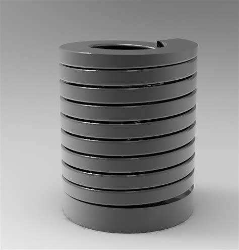 Autodesk Inventor Ipt File 3d Cad Model Of Gate Cut Spring D 18 D 11