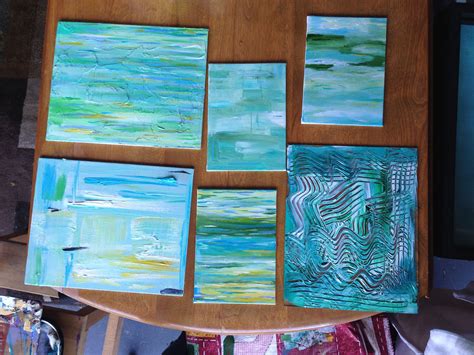 Aqua collection | Custom art, Art, Painting