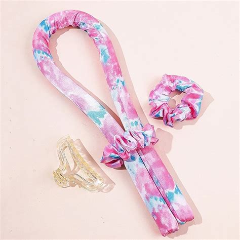 Ролер за къдрици в свежи преливащи цветове с 2 броя скрънчита и шнола