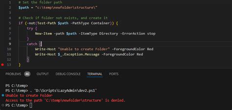 Create A Folder If Not Exists With Powershell — Lazyadmin