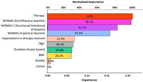 Results Of The Radial Basis Function Network Showing Importance And