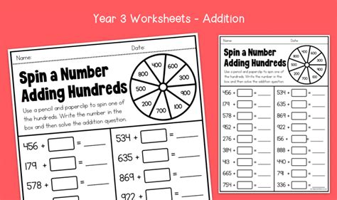 Year 3 Adding Hundreds To 3 Digit Numbers Worksheets Ks2 Addition