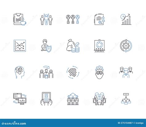 Management Outline Icons Collection Organizing Planning Controlling Leading Staffing