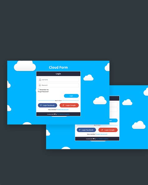 Facebook Login Page Template