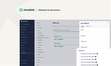 Webhooks For Discussions Storyblok
