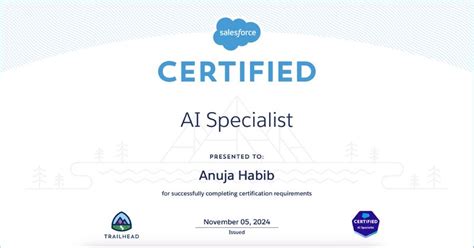 Salesforce Aispecialist Certification Ai Machinelearning… Anuja Habib 14 Comments