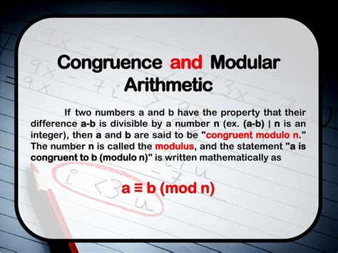 Ppt Congruences And Modular Arithmetic Powerpoint Presentation Free