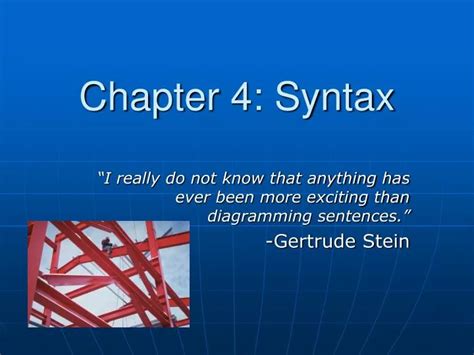 ppt chapter 4 syntax powerpoint presentation free download id 528102