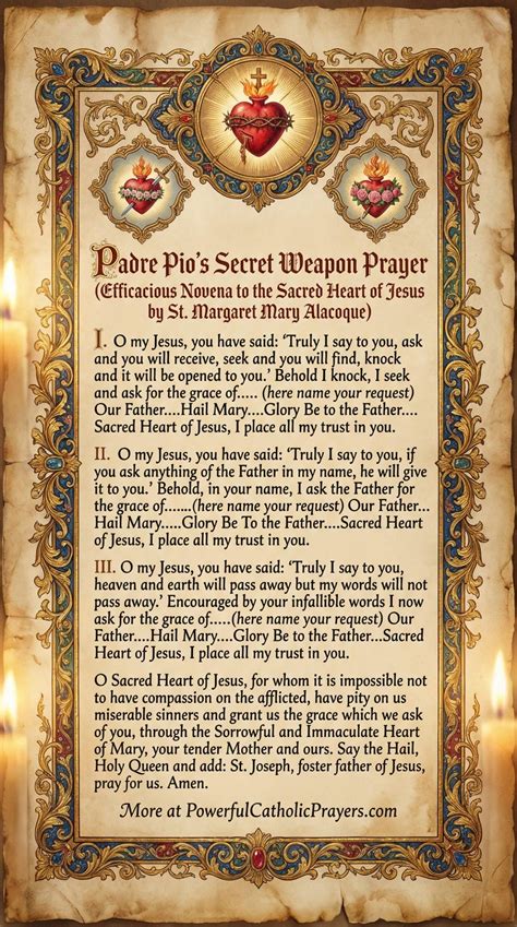 The Miracle Prayer Used By Padre Pio Miracle Prayer To Padre Pio Padre Pio Prayer For Miracle
