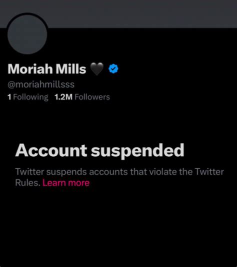 Update Onlyfans Star Moriah Mills Suspended From Twitter After