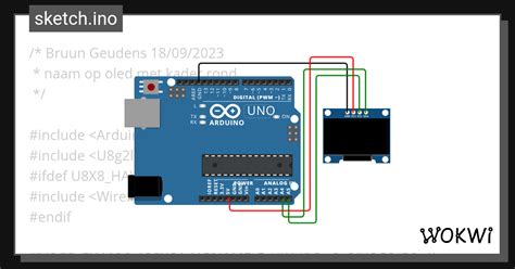 Naam Op Oled Met Kader Wokwi Esp32 Stm32 Arduino Simulator