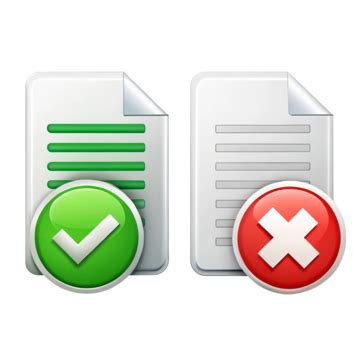Document Approval And Rejection Icons Document Approval Rejection PNG Transparent Image And