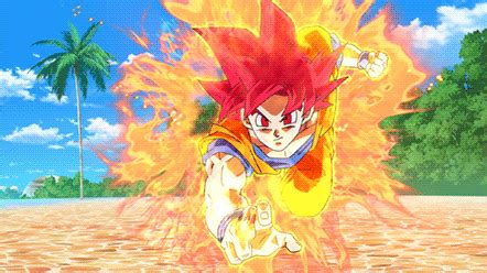 Super Saiyan God Goku In Action Animated   Abyss