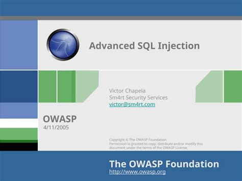advanced sql injection ppt