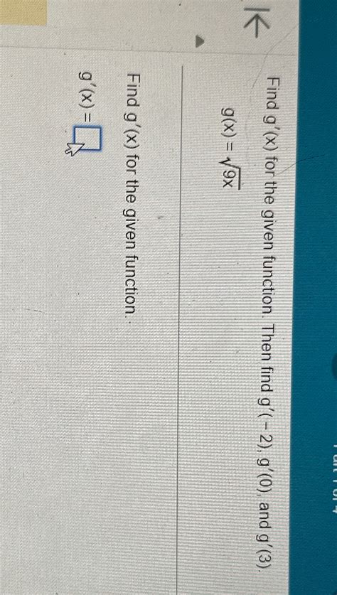 solved find g x ﻿for the given function then find