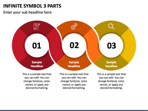 Infinite Symbol 3 Parts PowerPoint Template PPT Slides