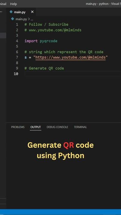 Generate Qr Code😎 Using Python Python Coding Programming Youtube