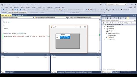 Multiline Text In Datagridview Cell C Youtube