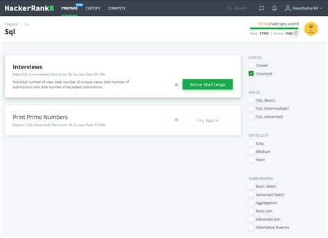 7 Tips Giúp Bạn Hoàn Thành 58 Sql Hackerrank Challenges Trong 1 Tuần