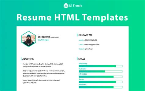Css Resume Template Free Printables