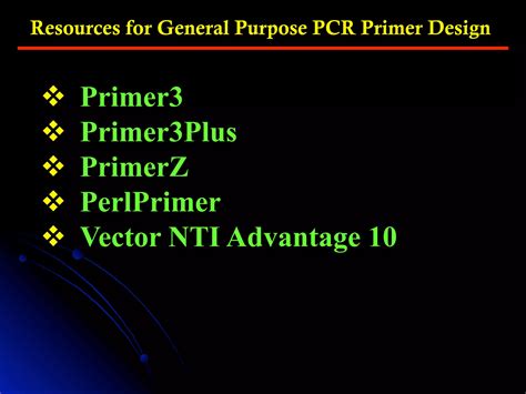 Pcr Primer Design Pdf