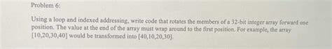 Solved Problem 6 Using A Loop And Indexed Addressing Write