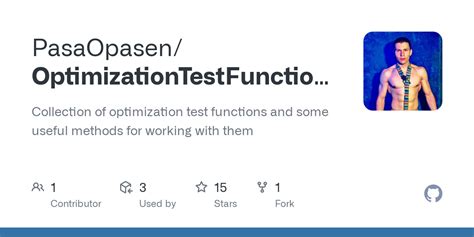 Github Pasaopasen Optimizationtestfunctions Collection Of Optimization Test Functions And