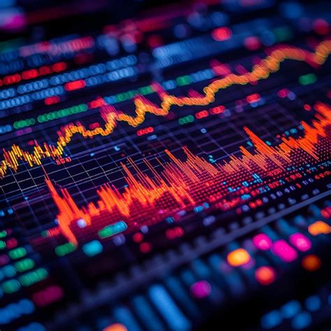 Abstract Background With Red And Orange Data Visualization Premium Ai Generated Image