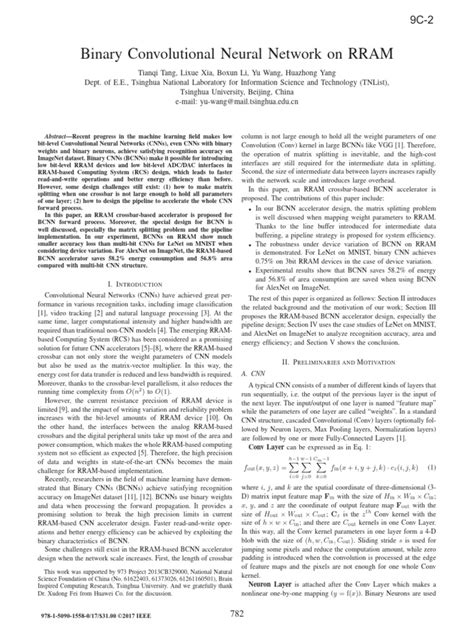 2017 Binary Convolutional Neural Network On Rram Pdf Applied Mathematics Computer