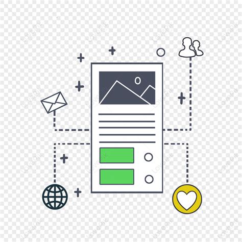 라인 아트 소셜 미디어 무료 일러스트 웹 페이지 크리에이티브 맵상표특별한 Png 일러스트 무료 다운로드 Lovepik