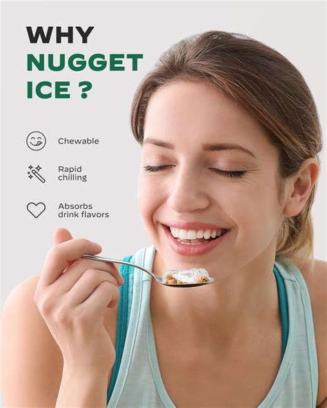 Countertop Chewable Ice Maker 33 Lbs Silonn