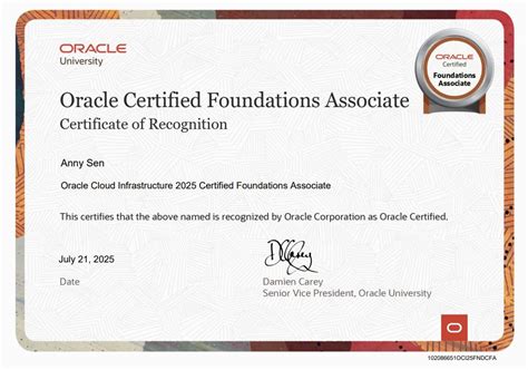 Oci Oraclecertified Cloud Devops Careergrowth Anny Sen